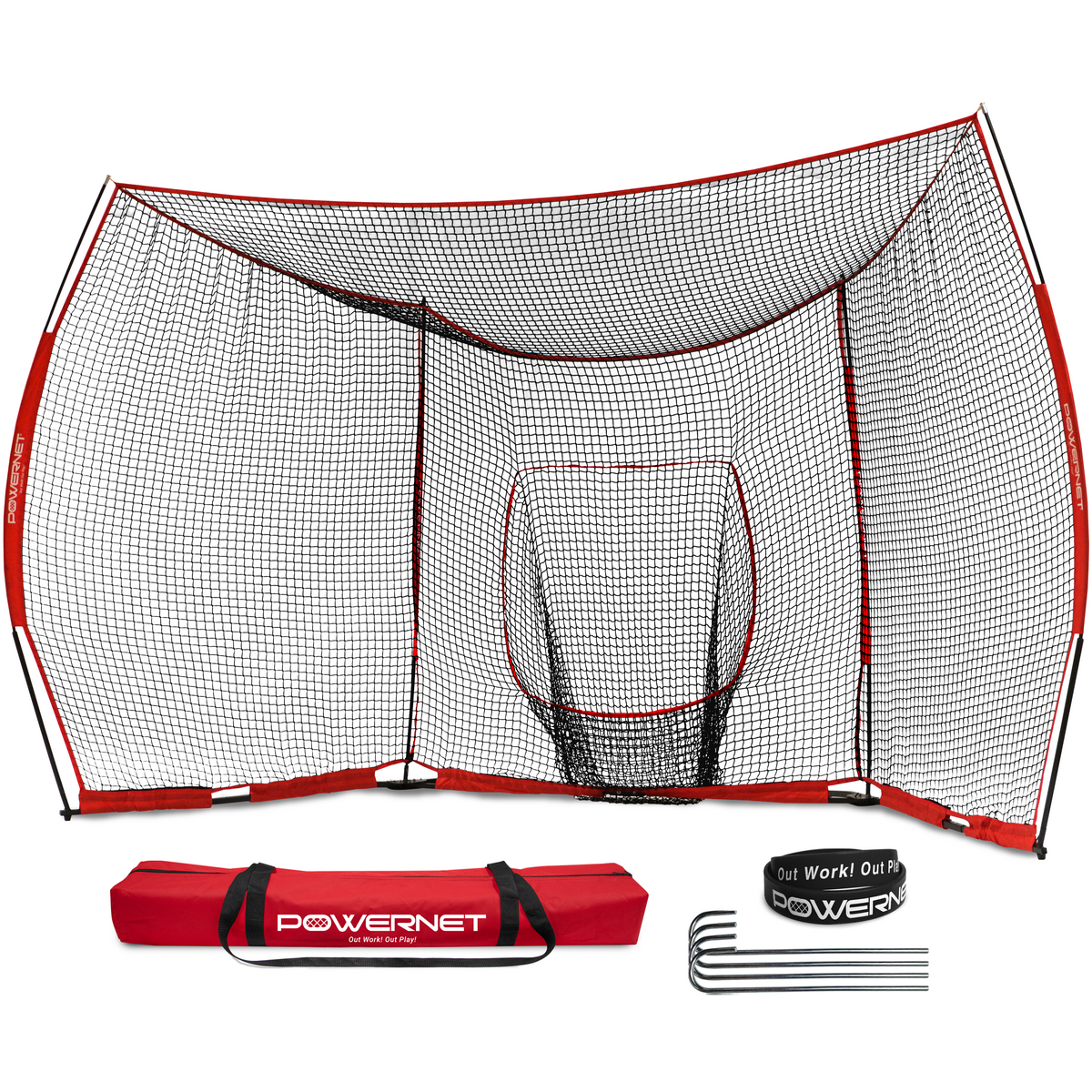 Portable Baseball Backstop | 16x9 Instant Diamond – PowerNet by ...