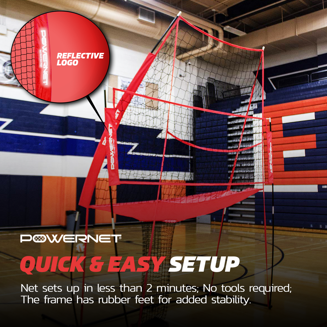 Portable Volleyball Training Station Net – PowerNet by TrainingNets