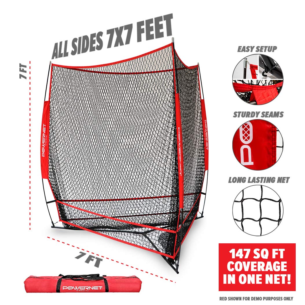 Triple Threat Net, 3 Way 7x7 Ft Baseball Training Net – TrainingNets by ...